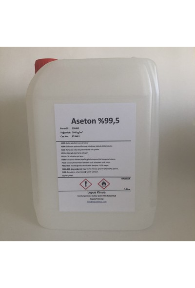Lepus Aseton 5 Litre %99,5 Luk Lepus Kimya