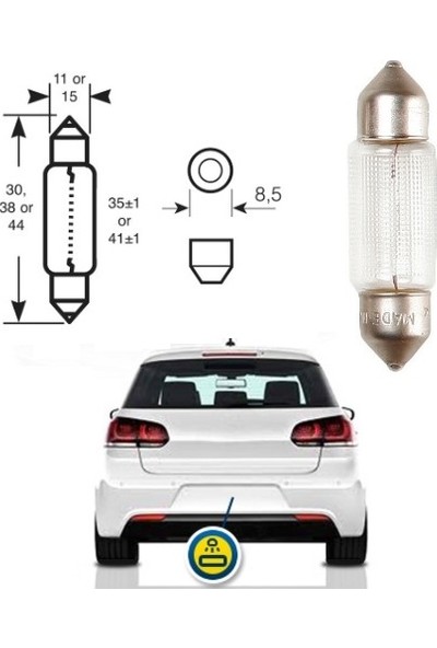 General 5W 35mm Sofit 12V Plaka Lambası