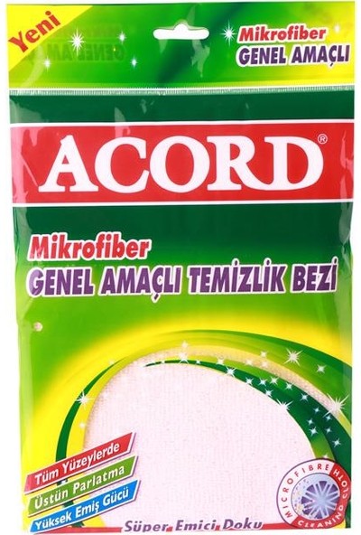 Acord 5 Adet Acord Mikrofiber Genel Amaçlı Temizlik Bezi 30x40cm. Acord 5 Adet Acord Mikrofiber Genel Amaçlı Temizlik Bezi 30x40cm.