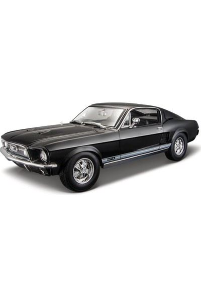 Maisto 1967 Ford Mustang GTA Fastback 1:18 Model Araba Siyah Maisto 1967 Ford Mustang GTA Fastback 1:18 Model Araba Siyah
