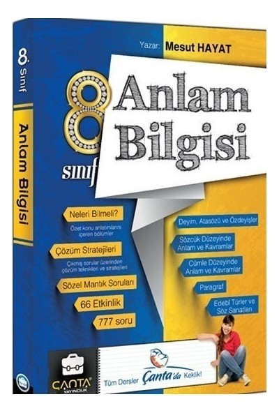 8.Sınıf Anlam Bilgisi Çanta Yayınları 8.Sınıf Anlam Bilgisi Çanta Yayınları