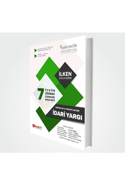 Dahi Adam Yayınları İdari Yargı 7 Özgün Çözümlü Deneme Dahi Adam Yayınları İdari Yargı 7 Özgün Çözümlü Deneme