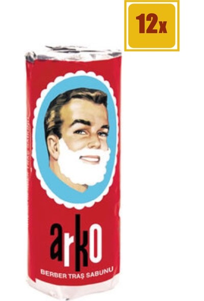 Arko Berber Tıraş Sabunu 75 gr 12'li Set Arko Berber Tıraş Sabunu 75 gr 12'li Set