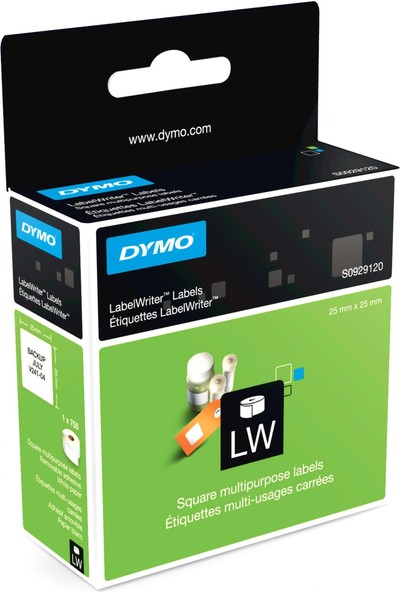 Dymo Etiket Çok Amaçlı Kare 25X25 750 Ad S0929120
