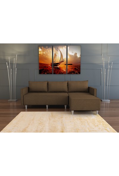 Evdemo Aybüke Köşe Koltuk Kahverengi