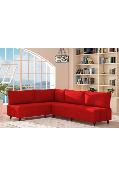 Evdemo Eda L Köşe Koltuk Takımı Kırmızı