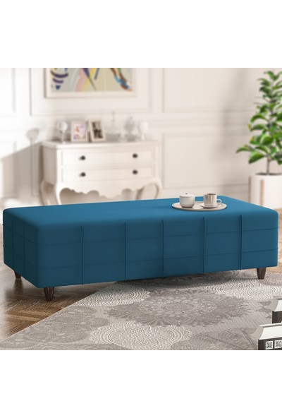 Evdemo Hilal Delüx Puf Mavi Evdemo Hilal Delüx Puf Mavi