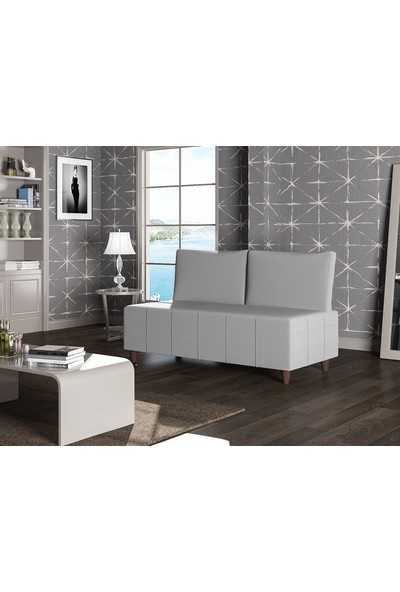 Evdemo Kayzer İkili Kanepe Gri