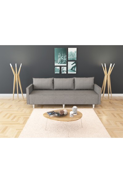 Evdemo Safir 3 lü Kanepe Gri