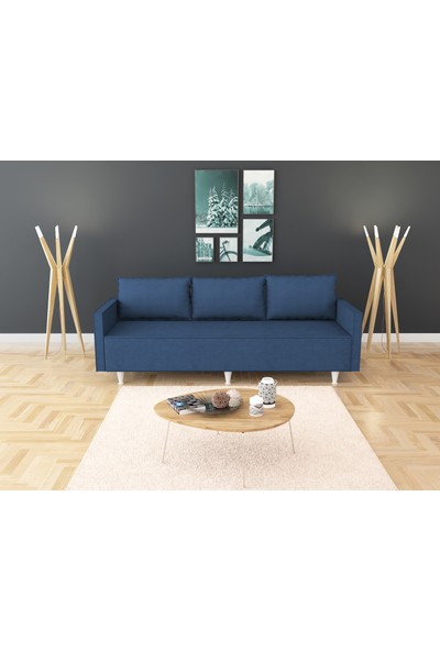 Evdemo Safir 3 lü Kanepe Mavi