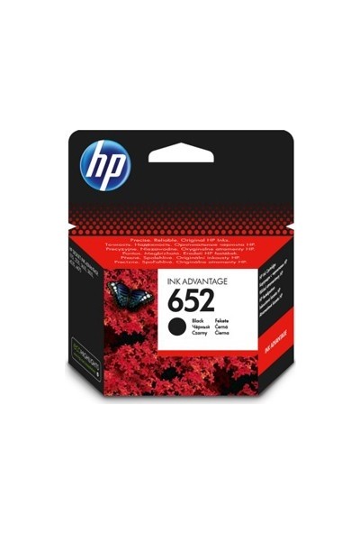 Hp F6V25Ae 652 Siyah Murekkep Kartusu