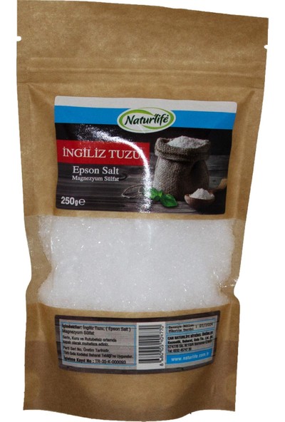 Naturlife Epson Tuzu ( İngiliz Tuzu ) 250 gr