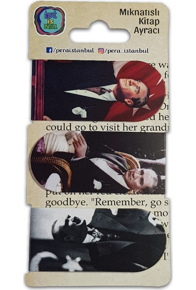 İstisna - Atatürk Mıknatıslı Kitap Ayracı 3 Lü Set İstisna - Atatürk Mıknatıslı Kitap Ayracı 3 Lü Set