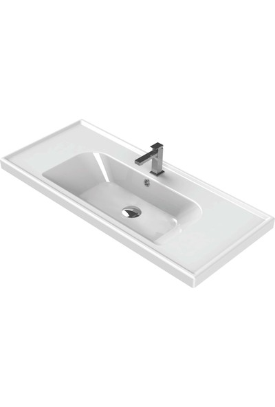 Turkuaz Seramik Frame Etajerli Lavabo 100 x 45 cm Turkuaz Seramik Frame Etajerli Lavabo 100 x 45 cm