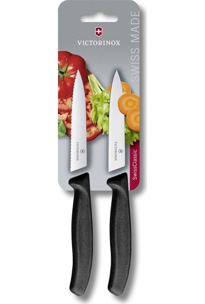 Victorinox 6.7793.B 10 Cm Düz Ve Testere Ağizli Soyma Biçak Seti Victorinox 6.7793.B 10 Cm Düz Ve Testere Ağizli Soyma Biçak Seti