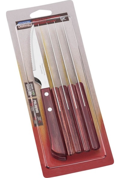 Tramontina Churrasco 21109674 Biftek-Steak Biçaği 6Li Blister Tramontina Churrasco 21109674 Biftek-Steak Biçaği 6Li Blister