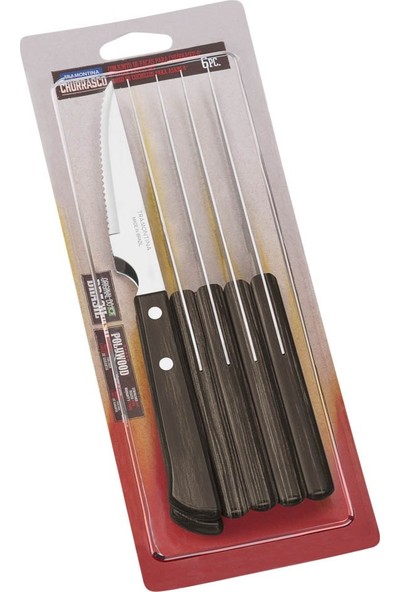 Tramontina Churrasco 21109694 Biftek-Steak Biçaği 6Li Blister Tramontina Churrasco 21109694 Biftek-Steak Biçaği 6Li Blister