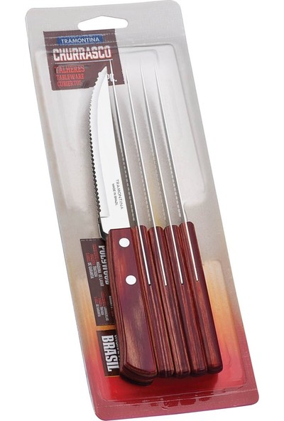 Tramontina Churrasco 21198715 Biftek-Steak Biçaği 6Li Blister Tramontina Churrasco 21198715 Biftek-Steak Biçaği 6Li Blister