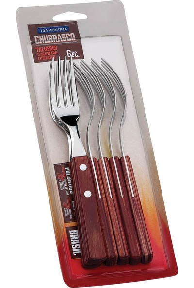 Tramontina Churrasco 21198716 Biftek-Steak Çatali 6Li Blister Tramontina Churrasco 21198716 Biftek-Steak Çatali 6Li Blister