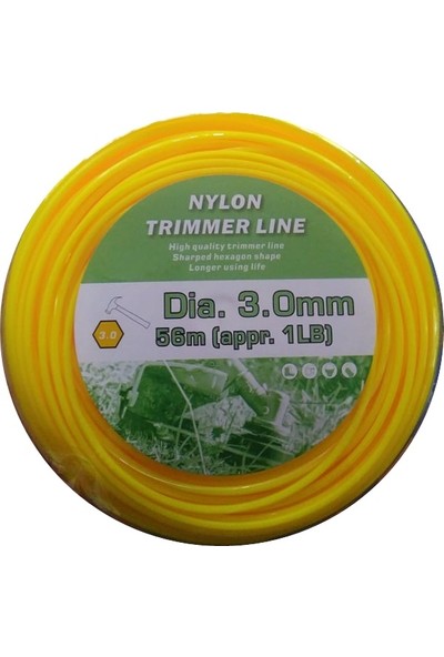 Veta Acar Tırpan Misinası 3,0 Mm 6 Köşe 56 Mt