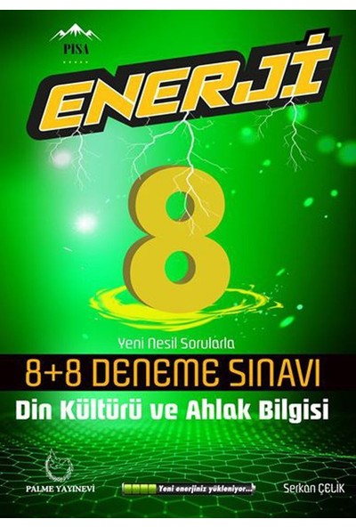 Palme Yayıncılık 8. Sınıf Din Kültürü ve Ahlak Bilgisi Enerji 8+8 Deneme Sınavı