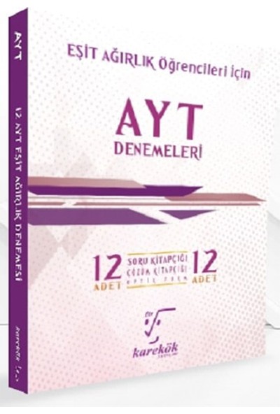 Karekök Yayınları AYT 12 Li Deneme Seti [Eşit Ağırlık]