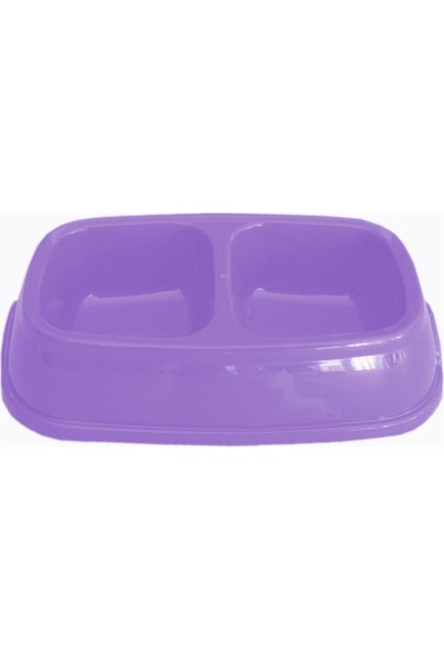 Mio İkili Plastik Mama ve Su Kabı 200 + 200 ml Mor