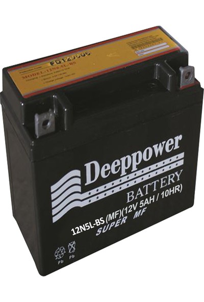 Deep Power 12N5L - Bs 12V 5 Ah 10 Hr Motosiklet Aküsü