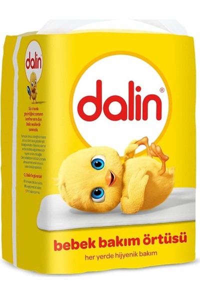 Dalin Bebek Bakım Örtüsü Alt Değiştirme Örtüsü 60X60 Cm 10Lu