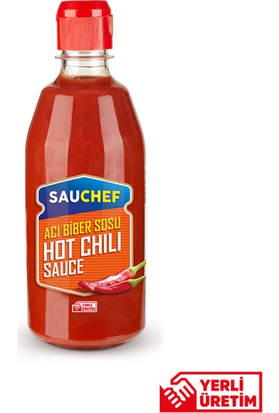Sauchef Hot Chili Sos (Acı Biber Sosu) 550gr Sauchef Hot Chili Sos (Acı Biber Sosu) 550gr