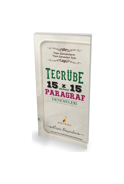 Tecrübe 15x15 Çözümlü Paragraf Denemeleri Pelikan