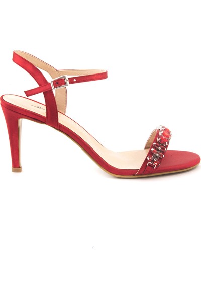 Kemal Tanca Deri Kisa Topuklu Kadın Abiye Ayakkabı 0220