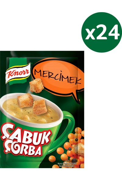 Knorr Çabuk Çorba Serisi Mercimek Çorbası 24'lü Paket Knorr Çabuk Çorba Serisi Mercimek Çorbası 24'lü Paket
