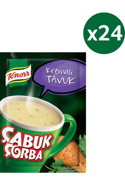 Knorr Çabuk Çorba Serisi Kremalı Tavuk Çorbası 24'lü Paket