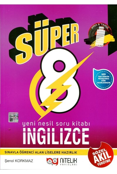 Nitelik Yayınları 8. Sınıf Yeni Nesil Süper İngilizce Soru Kitabı