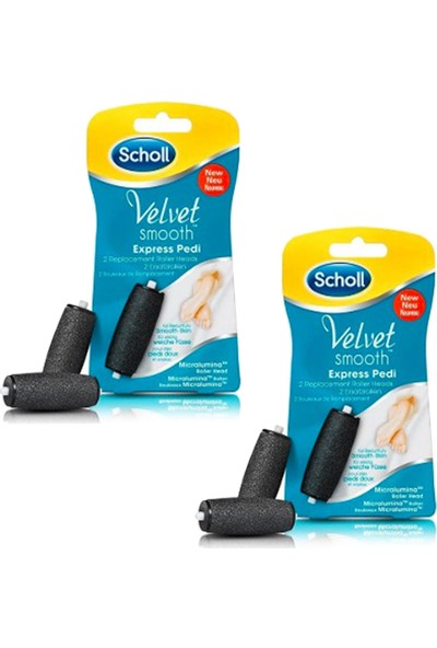 Scholl Velvet Smooth Orta Sert Deriler İçin 2'li Yedek Başlık Seti 2x2'li Set Scholl Velvet Smooth Orta Sert Deriler İçin 2'li Yedek Başlık Seti 2x2'li Set