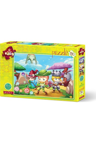 Art Çocuk Puzzle Üç Küçük Kahraman 50 Parça Puzzle