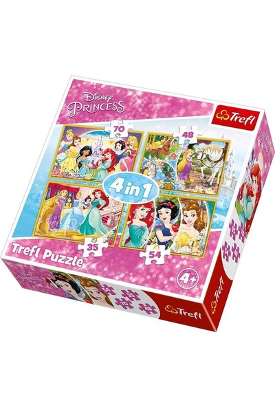 Trefl Çocuk Puzzle Happy Day of Princesses / Disney Prin 35+48+54+70 Parça 4 in 1 Puzzle Trefl Çocuk Puzzle Happy Day of Princesses / Disney Prin 35+48+54+70 Parça 4 in 1 Puzzle