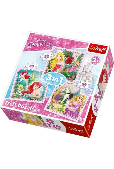 Trefl Disney, Rapunzel, Aurora And Arıel - 3in1 Puzzle Trefl Disney, Rapunzel, Aurora And Arıel - 3in1 Puzzle