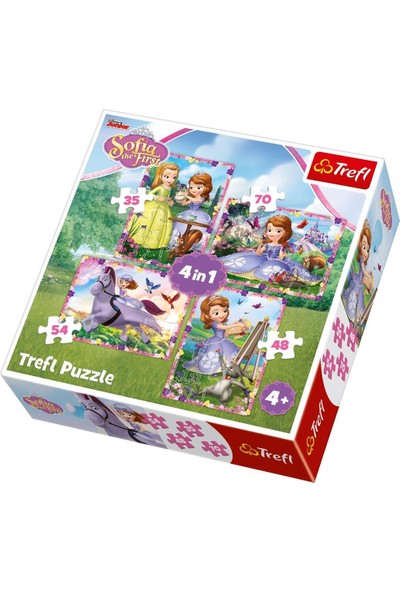 Trefl Çocuk Puzzle Sofia's World / Disney Sofia The Firs 35+48+54+70 Parça 4 in 1 Puzzle Trefl Çocuk Puzzle Sofia's World / Disney Sofia The Firs 35+48+54+70 Parça 4 in 1 Puzzle
