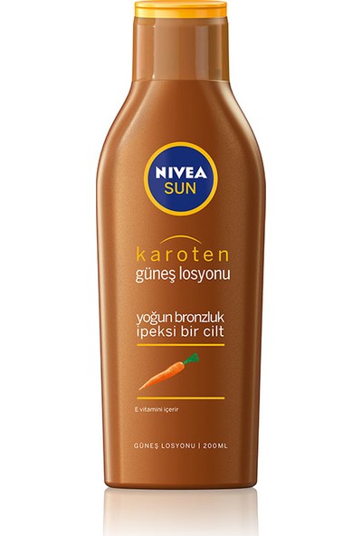 Nivea Sun Yoğun Bronzluk Veren Karoten Özlü Güneş Losyonu 200 Ml Nivea Sun Yoğun Bronzluk Veren Karoten Özlü Güneş Losyonu 200 Ml