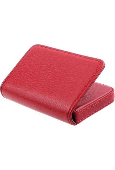 Vendas Mıknatıs Kapaklı Suni Deri Kartvizitlik - Kırmızı