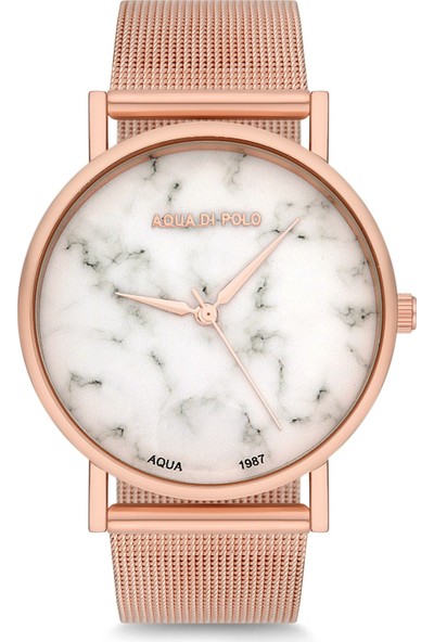 Aqua di Polo Unisex Pembe Altın Hasır Kordonlu Kol Saati APL12C670H01 Aqua di Polo Unisex Pembe Altın Hasır Kordonlu Kol Saati APL12C670H01