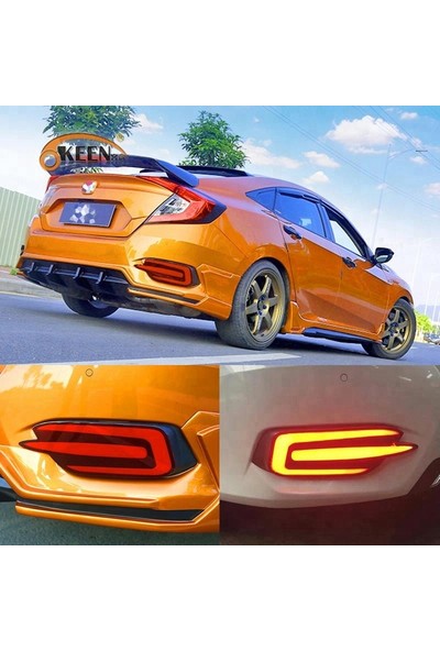 Techmaster Honda Civic 2016 -2018 FC5 Led Stop Arka Sis Lambası 3 Çizgi Techmaster Honda Civic 2016 -2018 FC5 Led Stop Arka Sis Lambası 3 Çizgi
