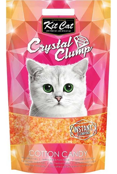Kit Cat 4 Lt Pamuk Şeker Topaklanan Silica Kedi Kumu