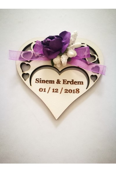 ELİZİ AHŞAP İÇ İÇE KALP MAGNET(25 ADET)25’Lİ