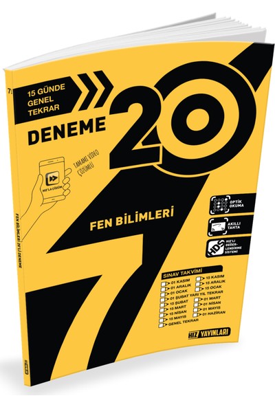 Hız Yayınları 7. Sınıf Fen Bilimleri 20 li Deneme