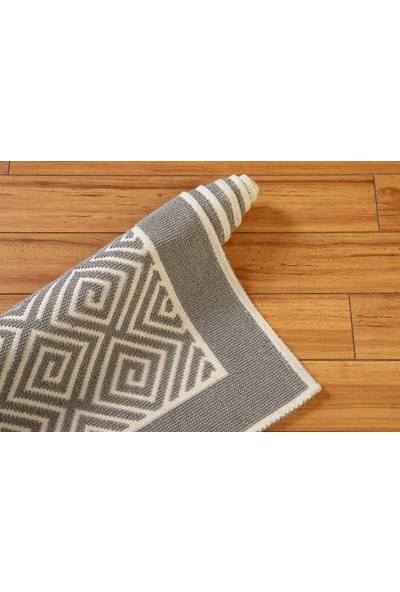 Alize Pamuklu Bukle Kilim Labirent Modeli Ekru - Gri 40X60 Cm Alize Pamuklu Bukle Kilim Labirent Modeli Ekru - Gri 40X60 Cm