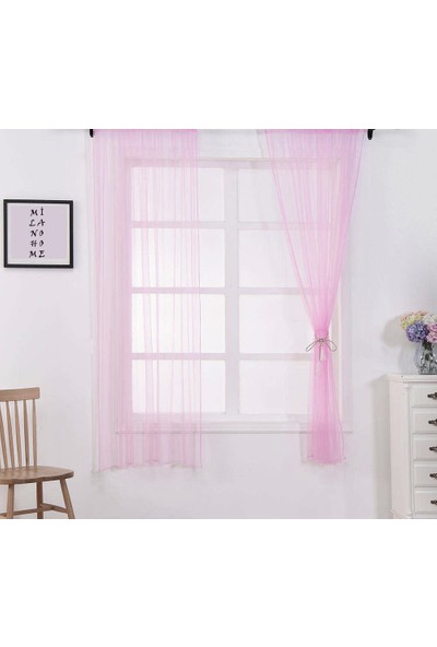 Milano Home Rüya Tül Perde Kullanıma Hazır Ekstraforlu Pembe - 100X250 Milano Home Rüya Tül Perde Kullanıma Hazır Ekstraforlu Pembe - 100X250