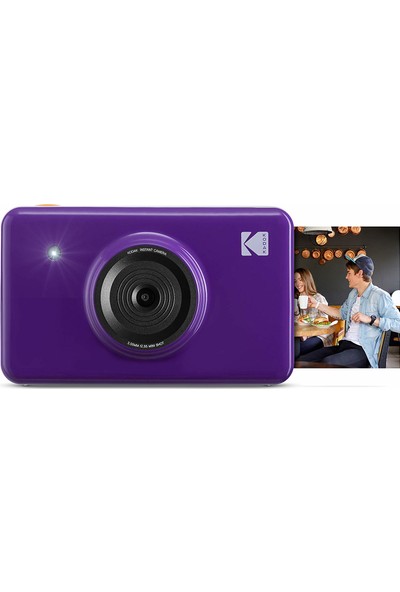 Kodak Mini Shot - Anında Baskı Dijital Fotoğraf Makinesi-Mor Kodak Mini Shot - Anında Baskı Dijital Fotoğraf Makinesi-Mor